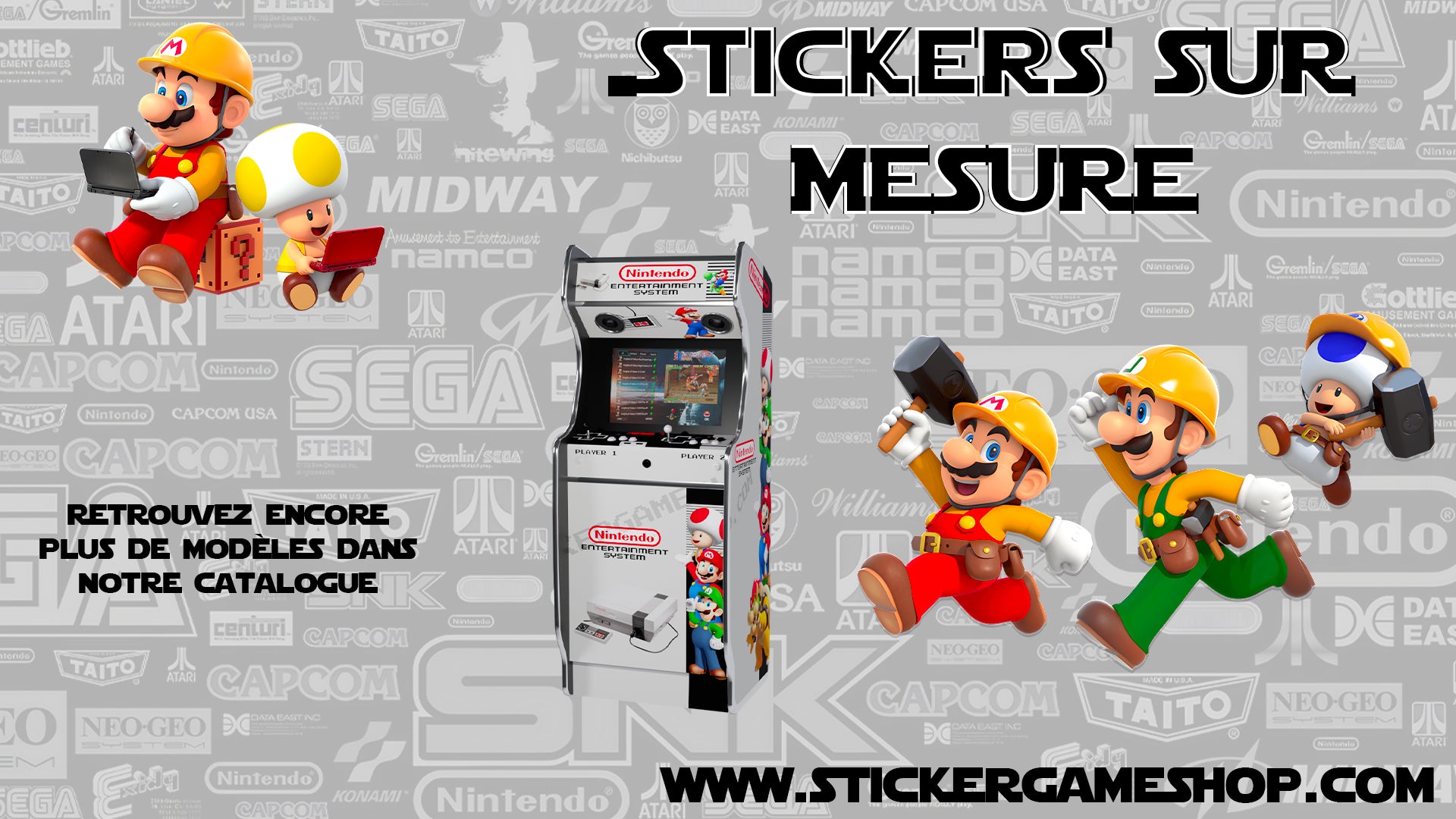 Stickers SUR MESURE pour Borne d'Arcade - Édition Spéciale avec Bonus – Stickergameshop