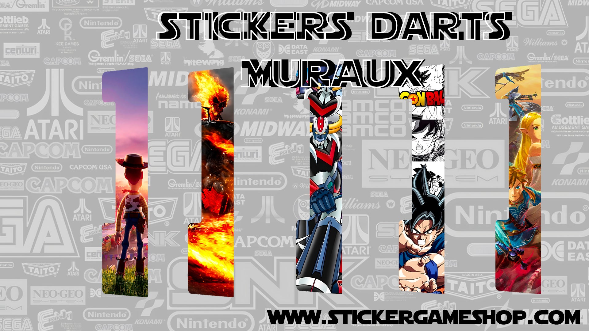 Stickers fléchette Dartboard mural – Stickergameshop